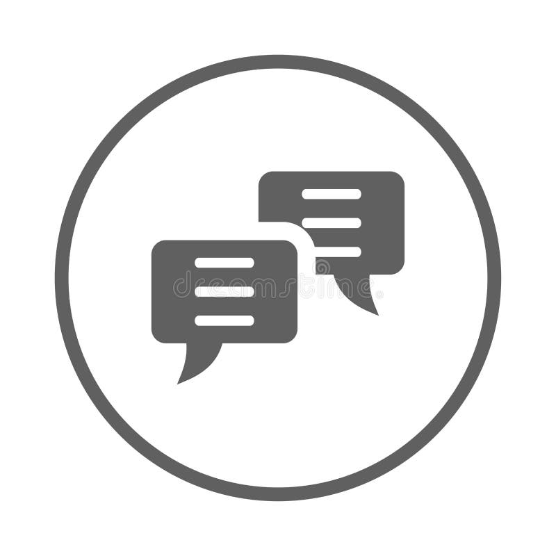 Chat, Bubble, Chatting Icon. Gray Vector Graphics Stock Illustration ...