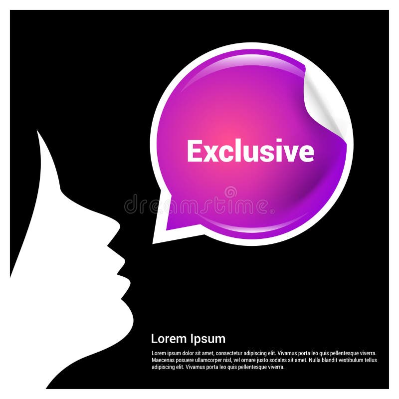 Chat Bubble Design with Exclusive Typographic Design Vector Stock ...