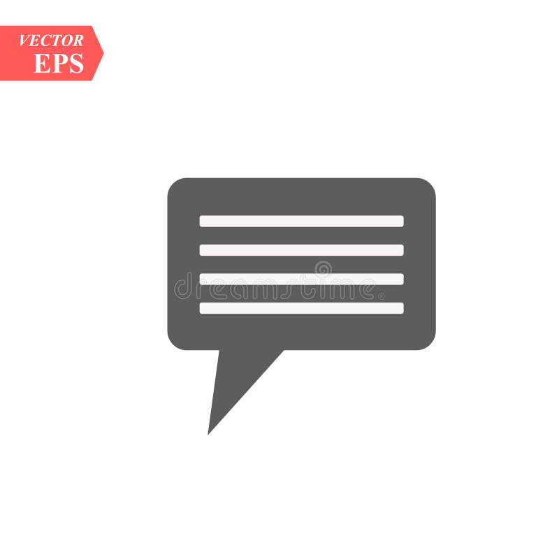 Chat Bubble, Dialog Box Isolated Flat Web Mobile Icon, Vector Sign ...