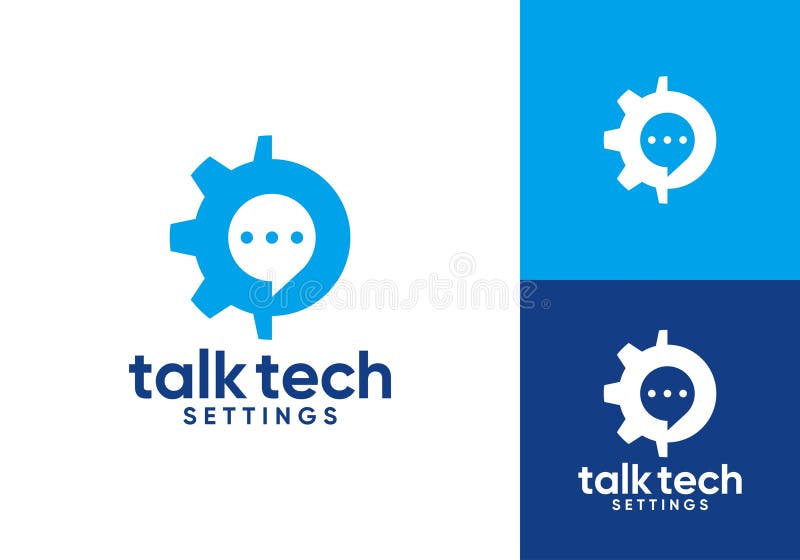 Combination Chat Logo with a Triangle Shape. Stock Vector ...