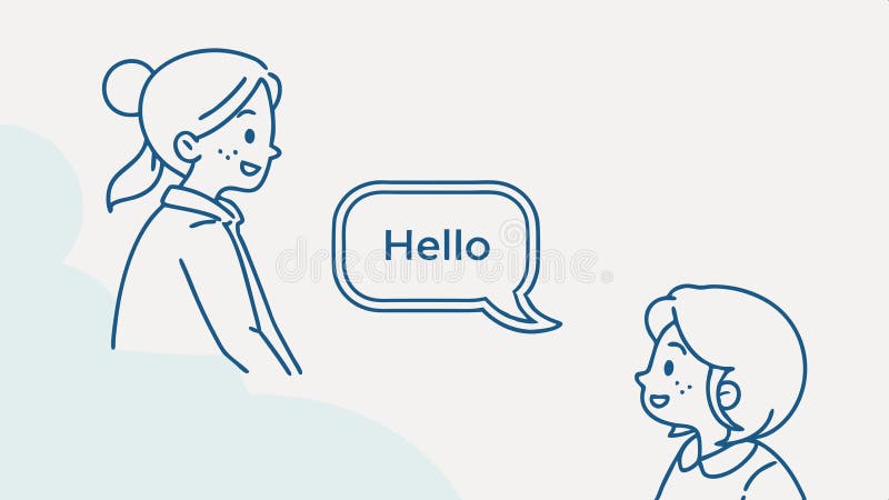 Chat Bubble Hello, Representing Communication, Conversation, and ...