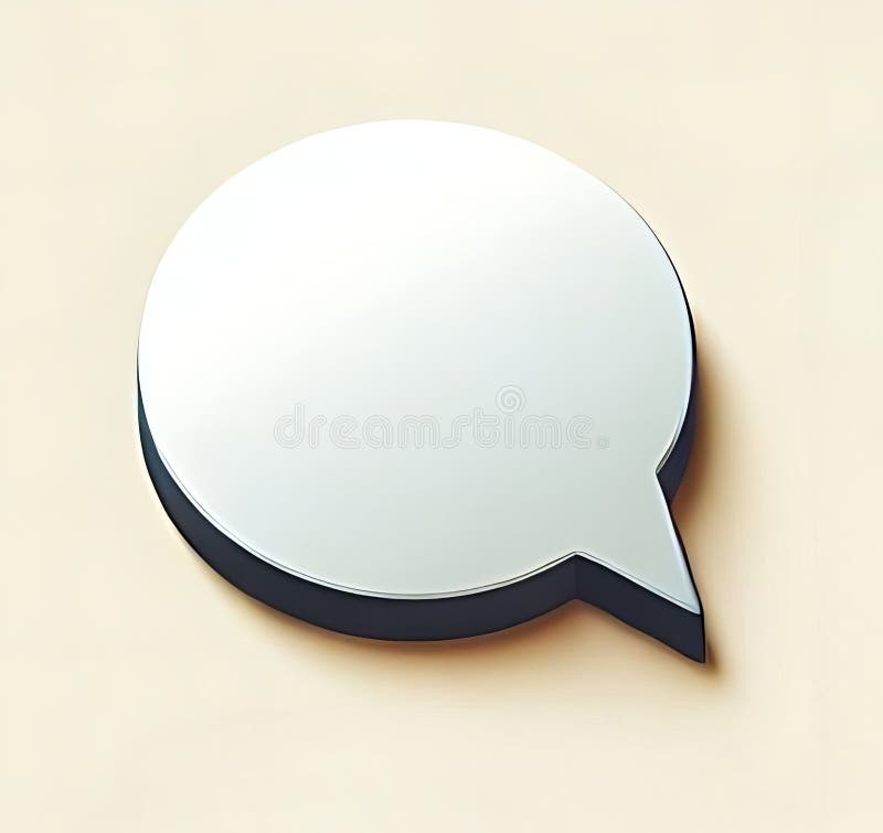 Chat Bubble Icon, Blank Speech Bubble Illustration, Symbol for Message ...