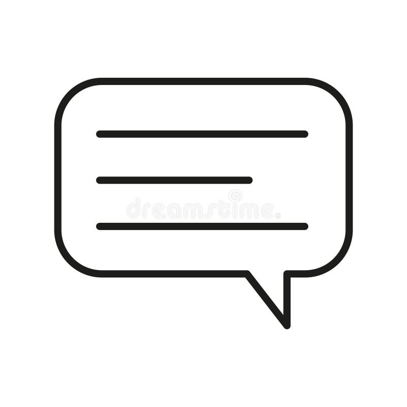 Chat Bubble Icon. Conversation Symbol. Messaging Interface ...