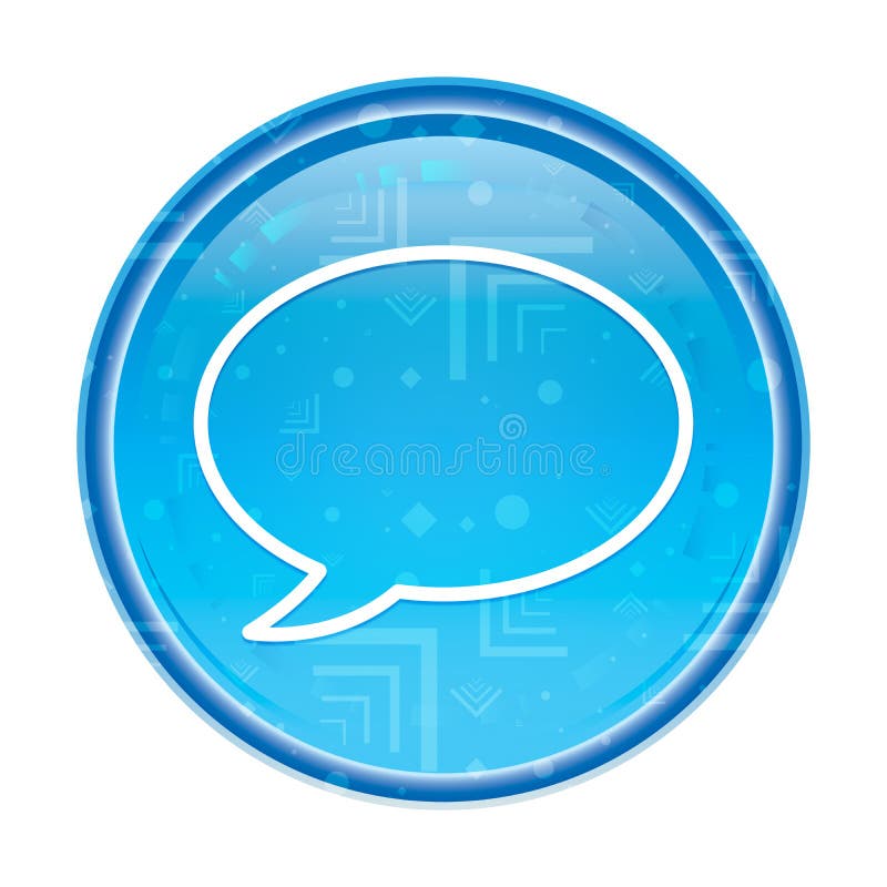 Social Media (chat Bubble Icon) Glossy Blue Round Button Stock ...