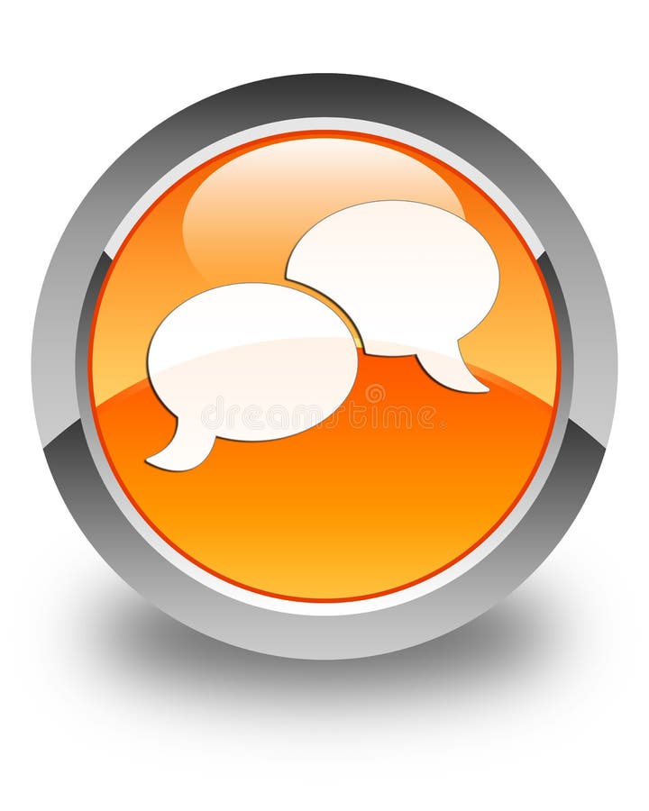 Orange Round Chat Bubble Icon Stock Illustrations – 1,350 Orange Round ...