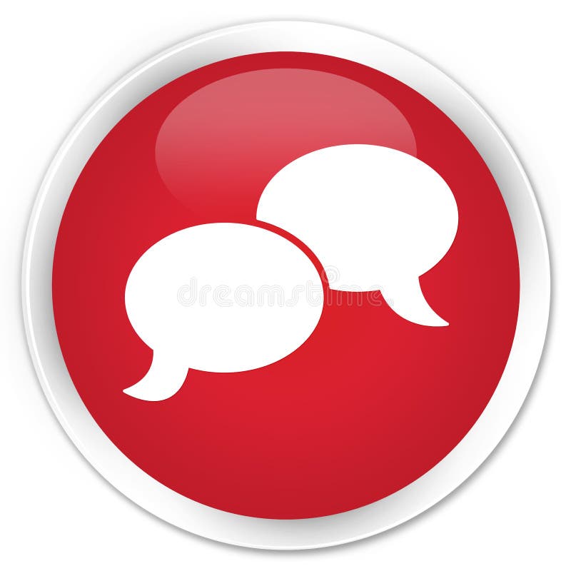 Red Round Symbol Chat Bubble Icon Stock Illustration - Illustration of ...