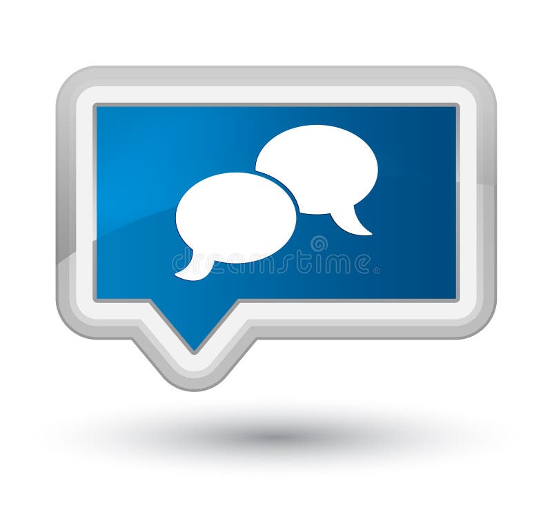 Chat Bubble Icon Prime Blue Banner Button Stock Illustration ...