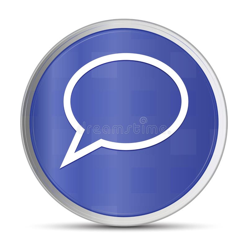 Chat Bubble Icon Prime Blue Round Button Vector Illustration Design ...