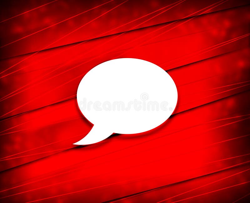 Chat Bubble Icon Shiny Line Red Background Illustration Stock ...