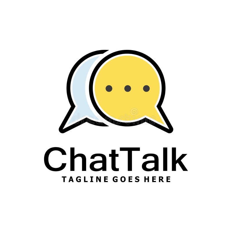 Chat Bubble Logo Icon Vector Illustration Template Stock Vector ...