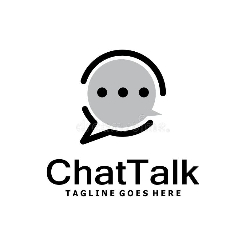Chat Bubble Logo Icon Vector Illustration Template Stock Vector ...