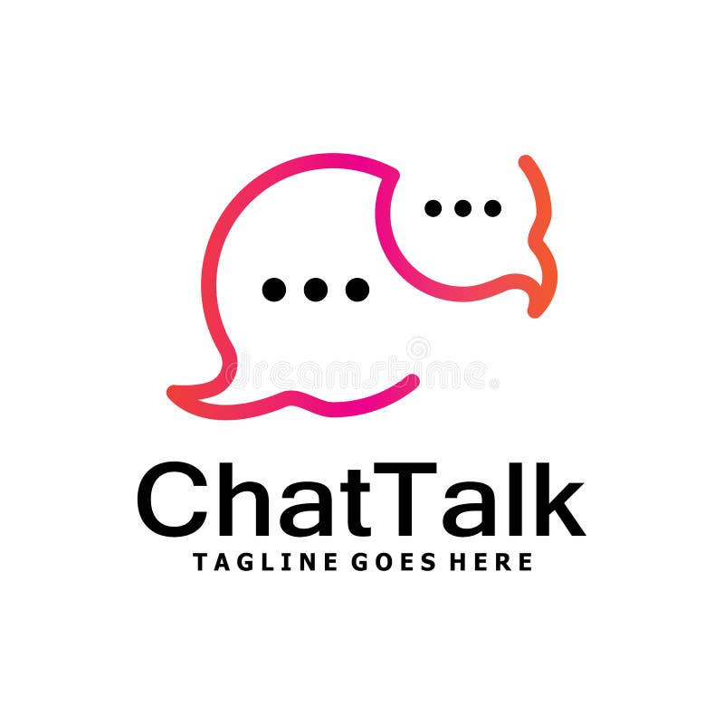 Chat Bubble Logo Icon Vector Illustration Template Stock Vector ...