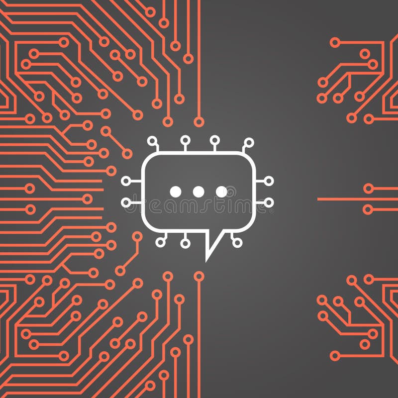 Micro Processor Computer Chip Motherboard System Banner with Copy Space ...