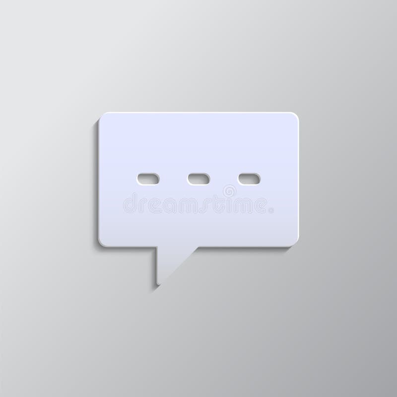 Chat, Chat Bubble Paper Style, Icon- Paper Style Vector Icon Stock ...