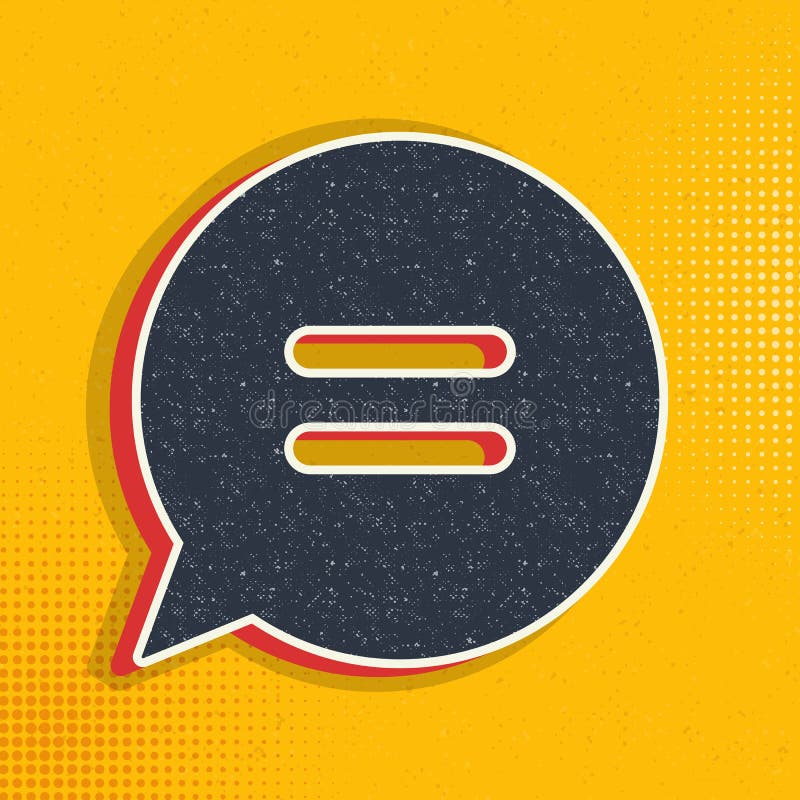 Chat, Chat Bubble Pop Art, Retro Icon. Vector Illustration of Pop Art ...