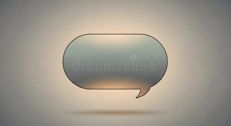 Chat Bubble Rounded Style in Neutral Backdrop Flat Vector Stock Illustration - Illustration of ...