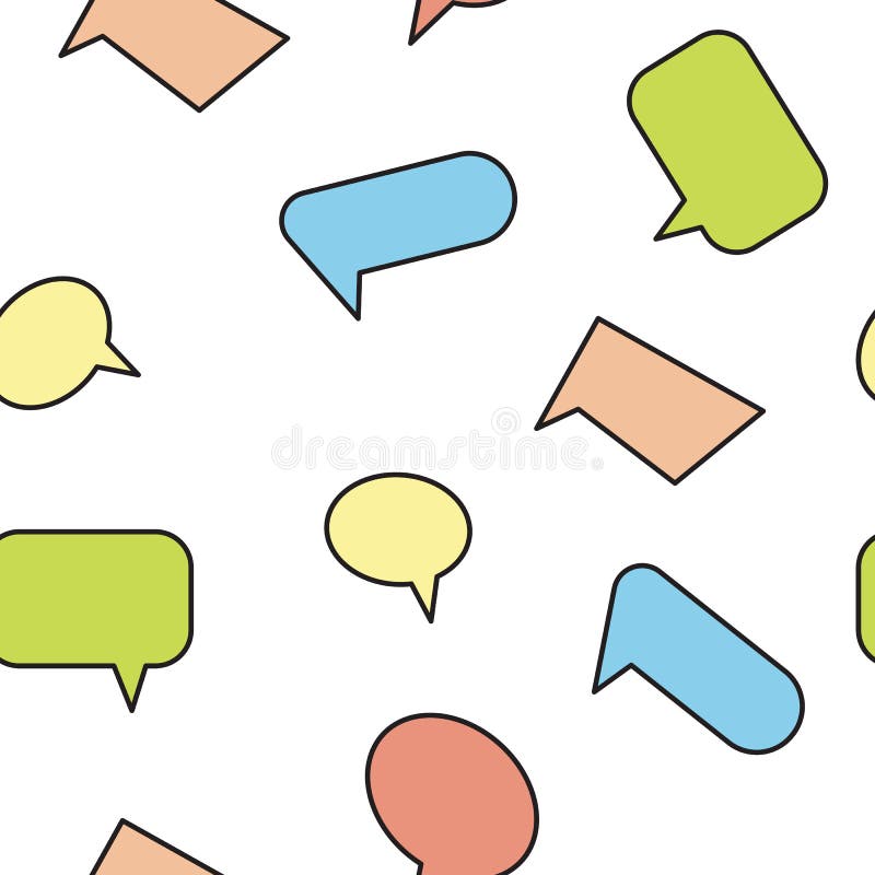 Chat Bot and Bubble Seamless Pattern Stock Vector - Illustration of ...