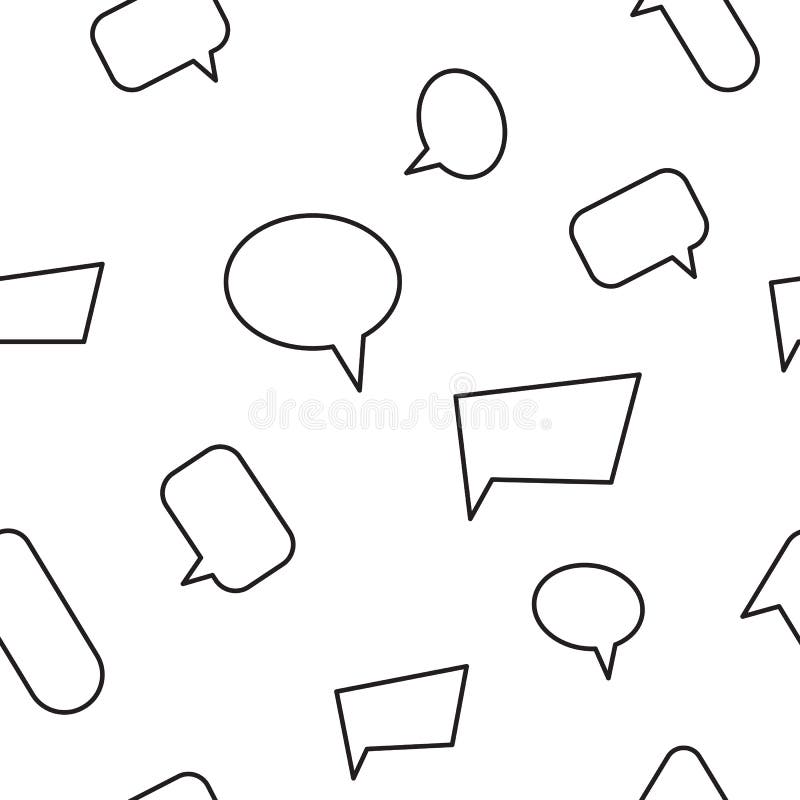 Chat Bubble Seamless Pattern Stock Vector - Illustration of ...