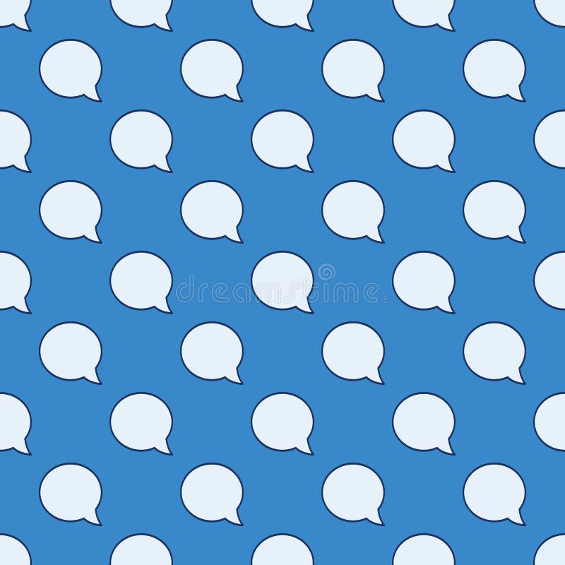Chat Bubble Seamless Pattern Stock Vector - Illustration of internet ...