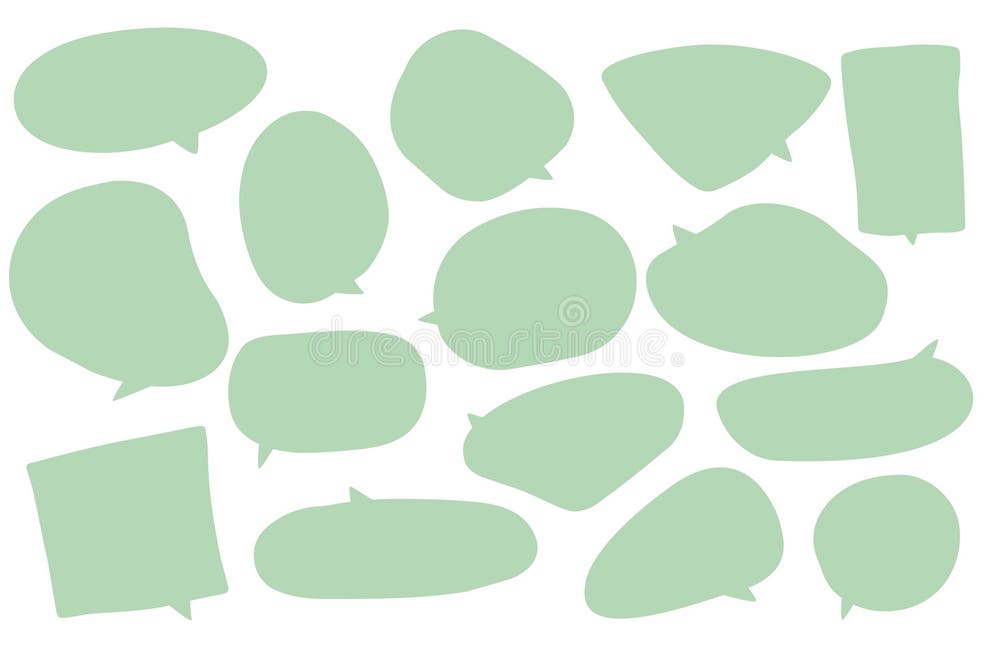 Chat Bubble Shapes. Comic Empty Message Balloons, Communication Blank ...