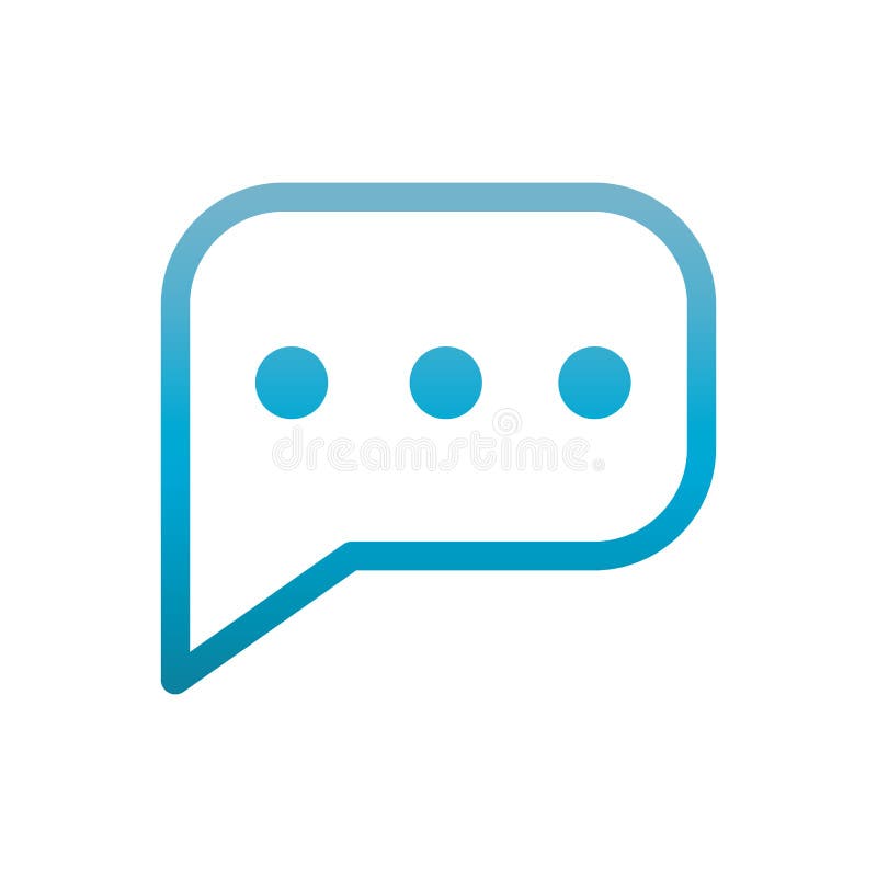 Chat Bubble Sms User Interface Blue Gradient Stock Vector ...