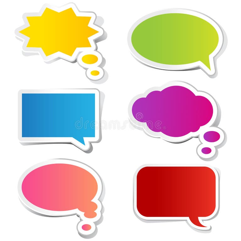 Chat Bubble Sticker stock vector. Illustration of paper - 22903377
