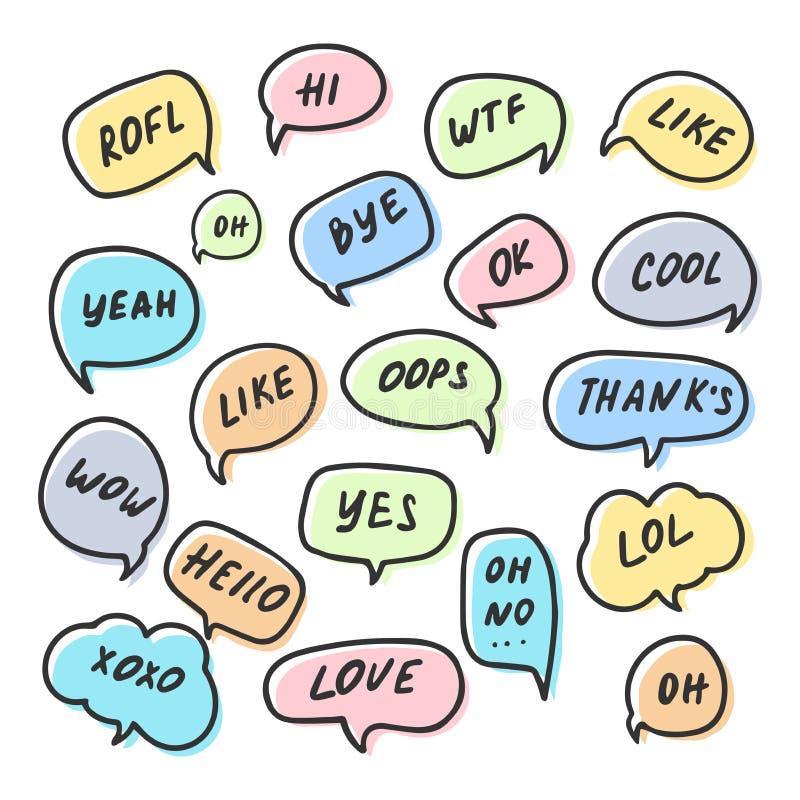 Speech Bubbles Tags Clouds Stock Illustrations – 26 Speech Bubbles Tags ...