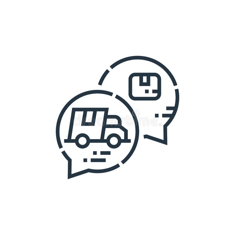 Chat Bubble Vector Icon Isolated on White Background. Outline, Thin ...