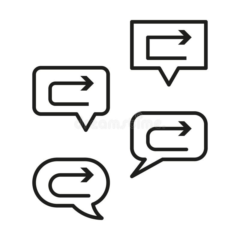 Chat Bubble Vector. Messaging Icons Set. Arrows in Speech Bubbles ...