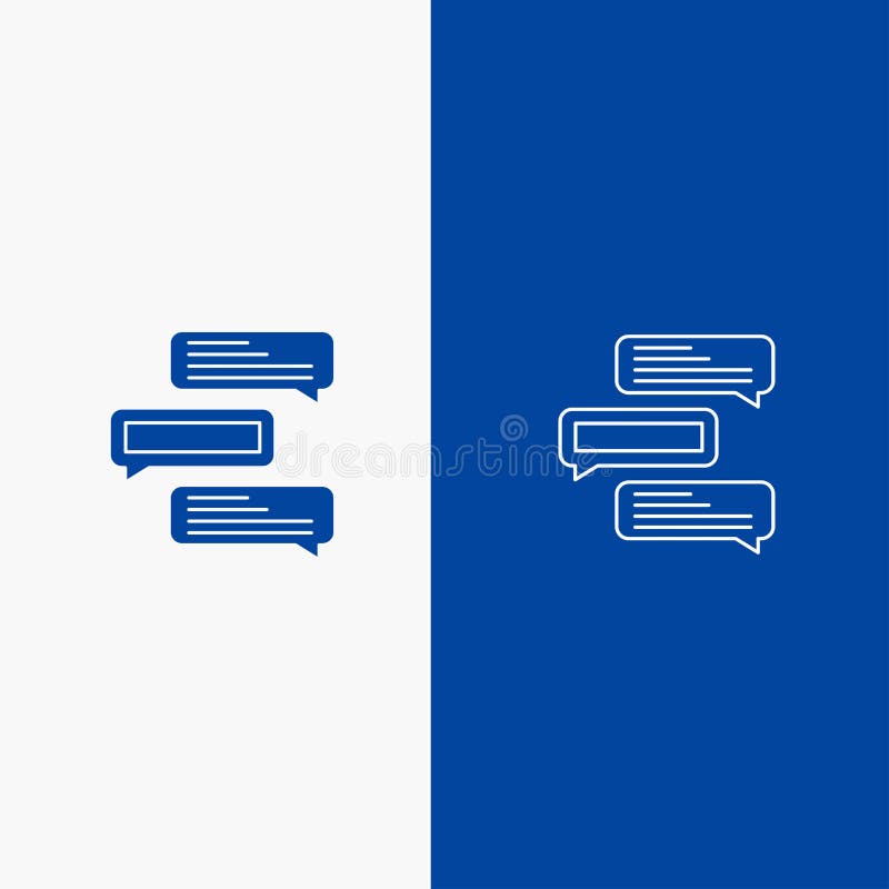 Chat, Bubbles, Comments, Conversations, Talks Line and Glyph Solid Icon ...