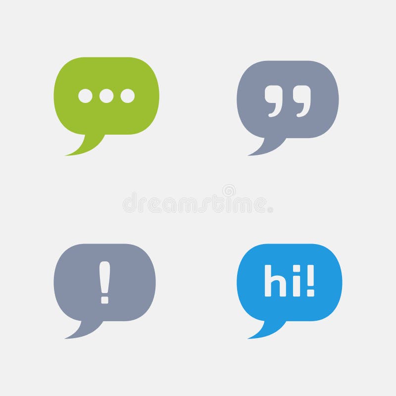 Chat Bubbles - Granite Icons Stock Vector - Illustration of icon, quote ...