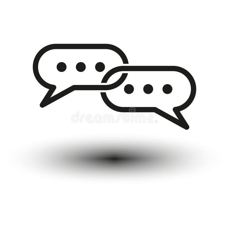 Chat Bubbles Icon. Conversation Symbol. Vector Illustration. EPS 10 ...