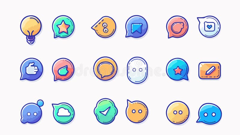 Professional Chat Bubbles Icon for Effective Communication Illustration ...