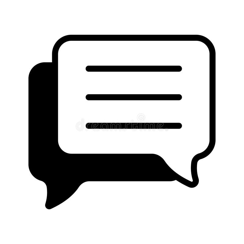 Chat Bubbles Icon Represents Conversations and Communication in ...
