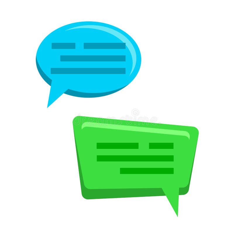 Chat Bubbles Icons Vector. Web Message. Dialog Boxes. Conversation ...