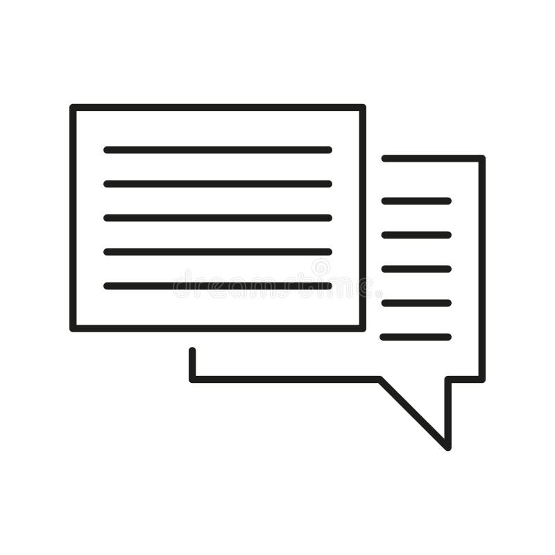 Chat Bubbles Line Icon. Communication, Messaging, and Conversation ...