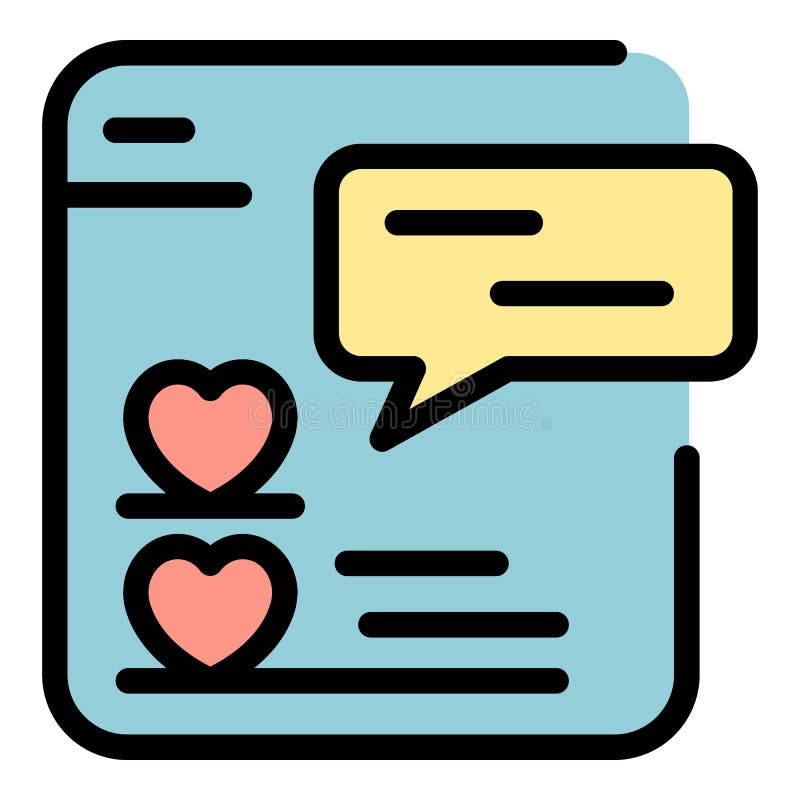 Chat Bubbles in Messenger Icon Color Outline Vector Stock Vector ...