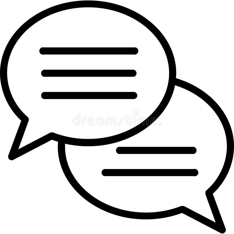 Chat Bubbles Outline Vector Icon that Can Easily Edit or Modify . Stock ...