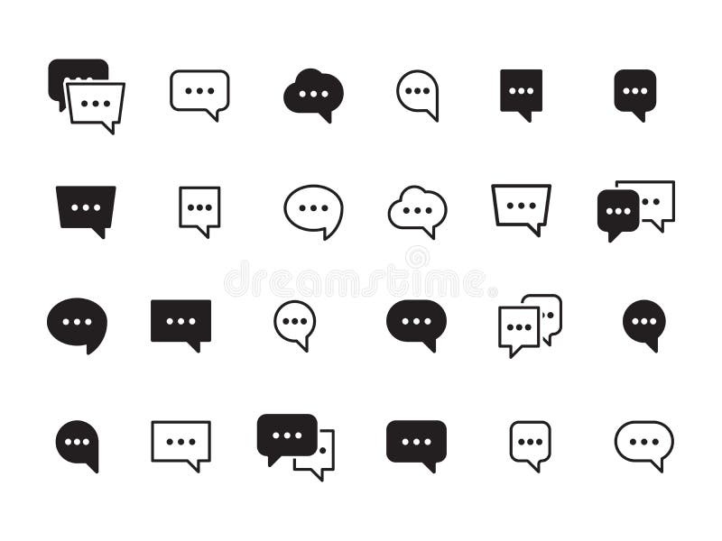 Message Chat Bubbles Vector Icons For Messenger. Template For Message ... Message Chat Bubbles Vector Icons For Messenger. Template For Message ...