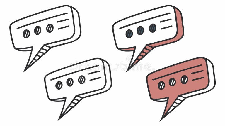 Stylized Chat Bubbles Stock Illustrations – 1,803 Stylized Chat Bubbles ...