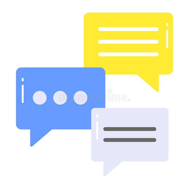 Chat Bubbles Vector Concept of Feedback Comments Icon Stock Vector ...