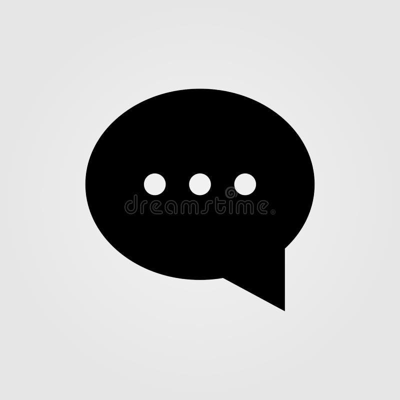 Chat Bubbles Vector Icon. Message, Texting Symbol for Website, Mobile ...