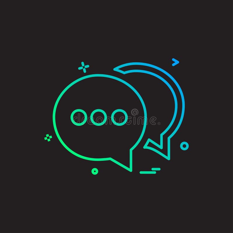 Chat Buble Sms Icon Vector Design Stock Vector - Illustration of ...