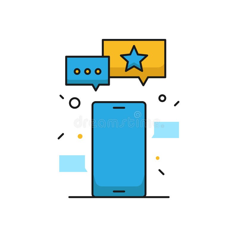 Chat Business Communication Flat Design with Smartphone Stock Vector ...