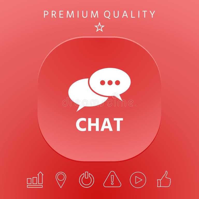 Chat button icon stock vector. Illustration of design - 115293118