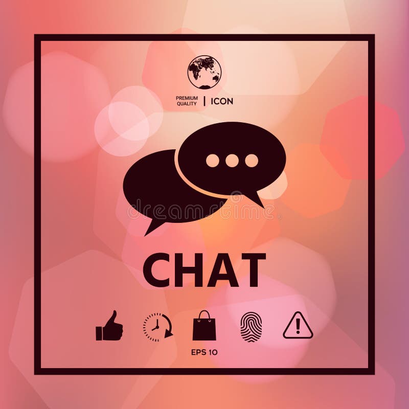 Chat button icon stock vector. Illustration of button - 111361542