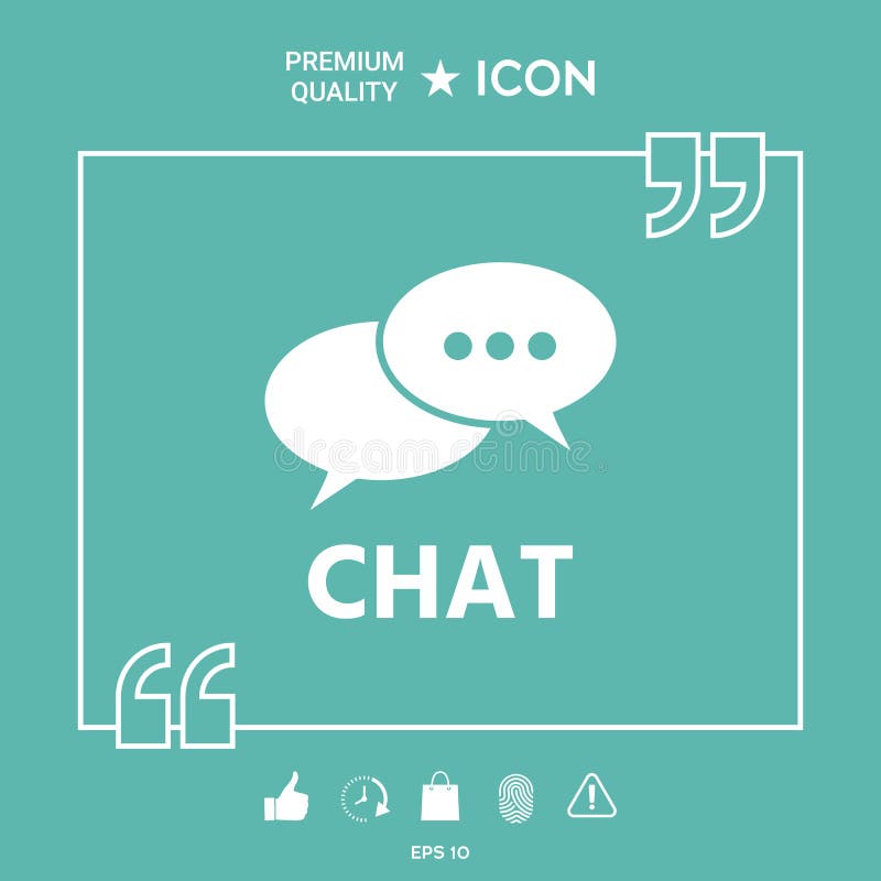 Chat button icon stock vector. Illustration of pictogram - 114984708