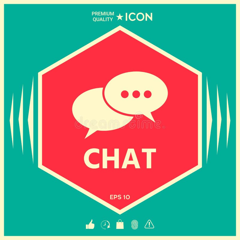 Chat button icon stock vector. Illustration of company - 120424997