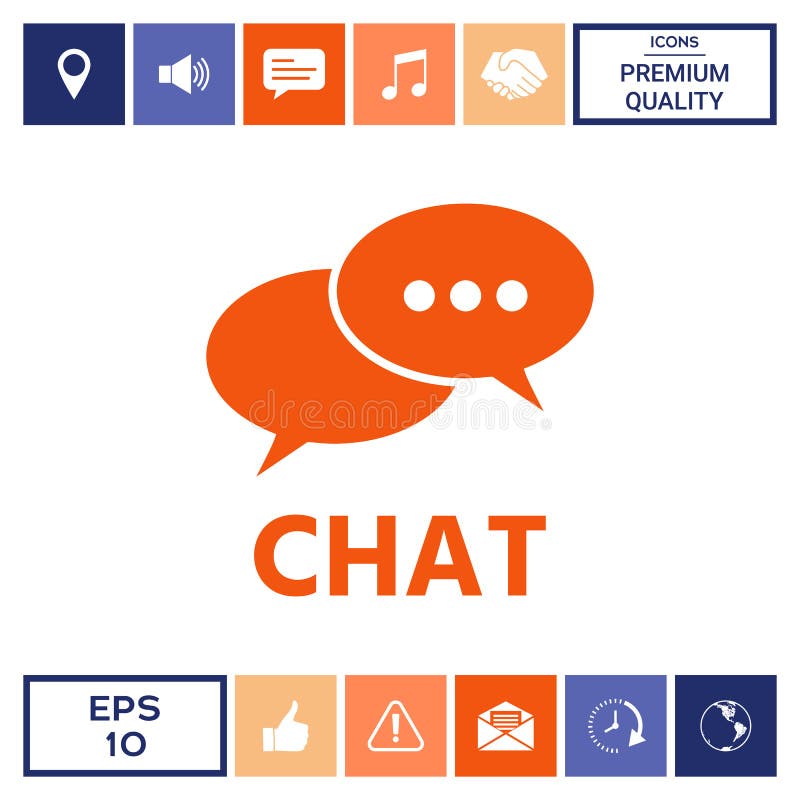 Chat button icon stock vector. Illustration of background - 116760430