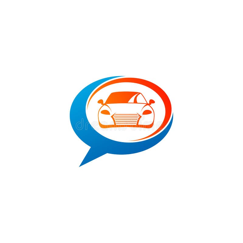 Chat Car Logo Vector Template, Creative Car Logo Design Concepts Stock ...